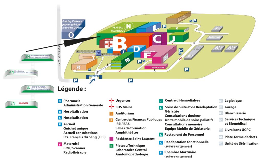 Venir à l'hôpital - Centre Hospitalier de Saint-Quentin